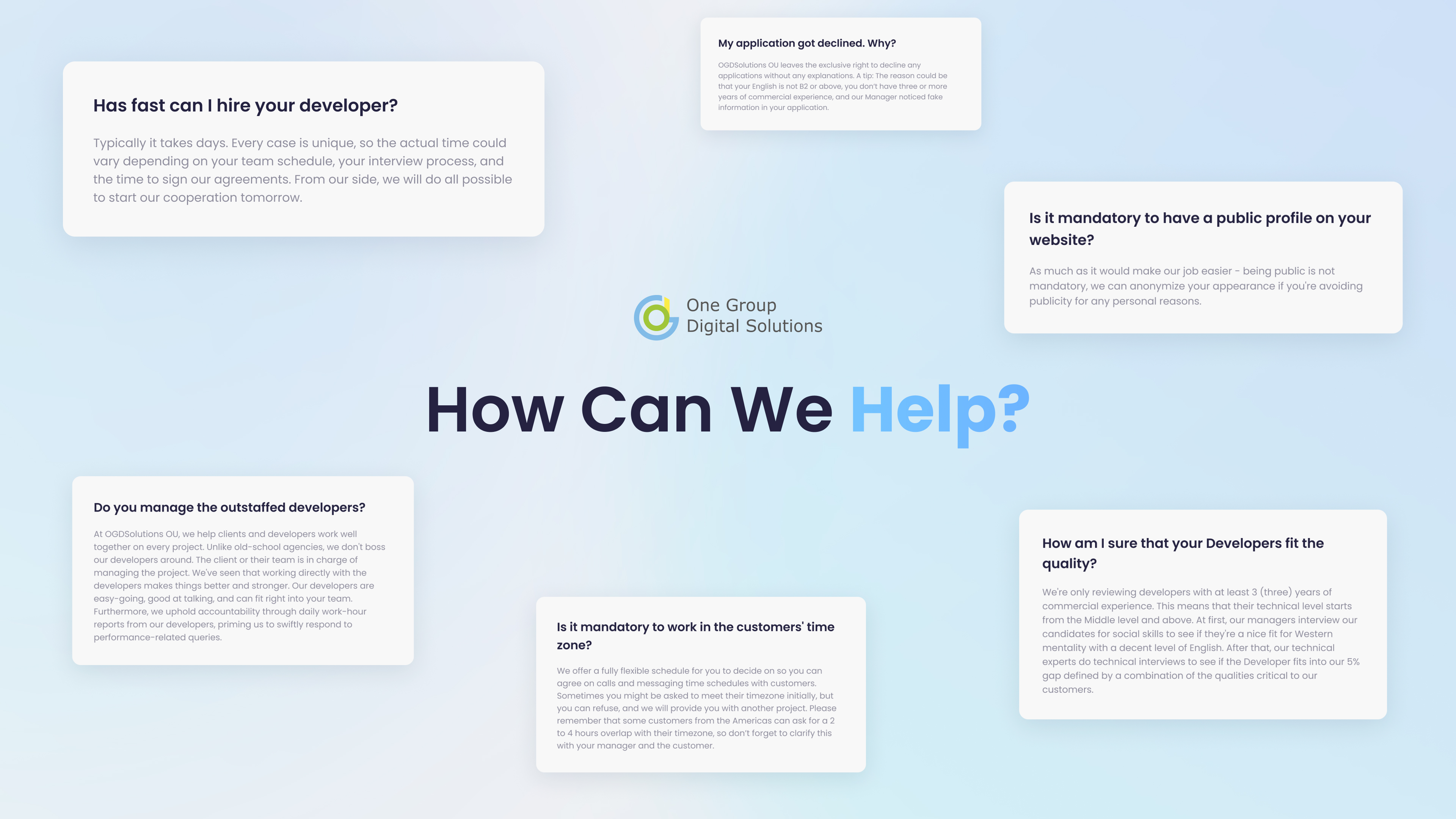 Clients FAQ - OGDSolutions